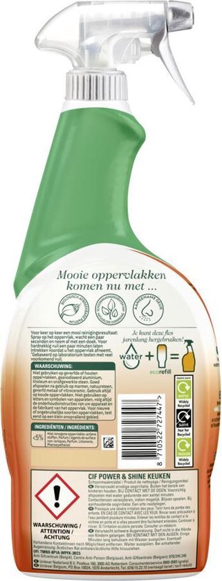 Cif Power & Shine Spray Keuken - 750 ml | bol