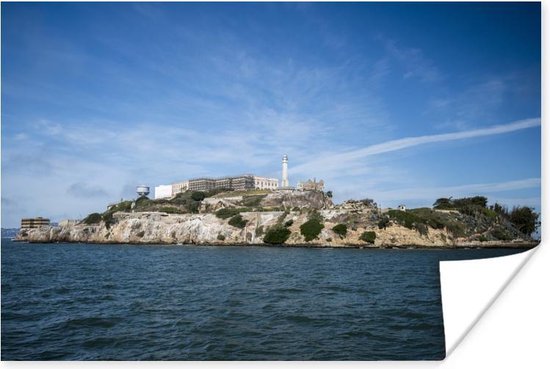 Ciel bleu à l'île d'Alcatraz aux États-Unis Poster 30x20 cm - petit ...