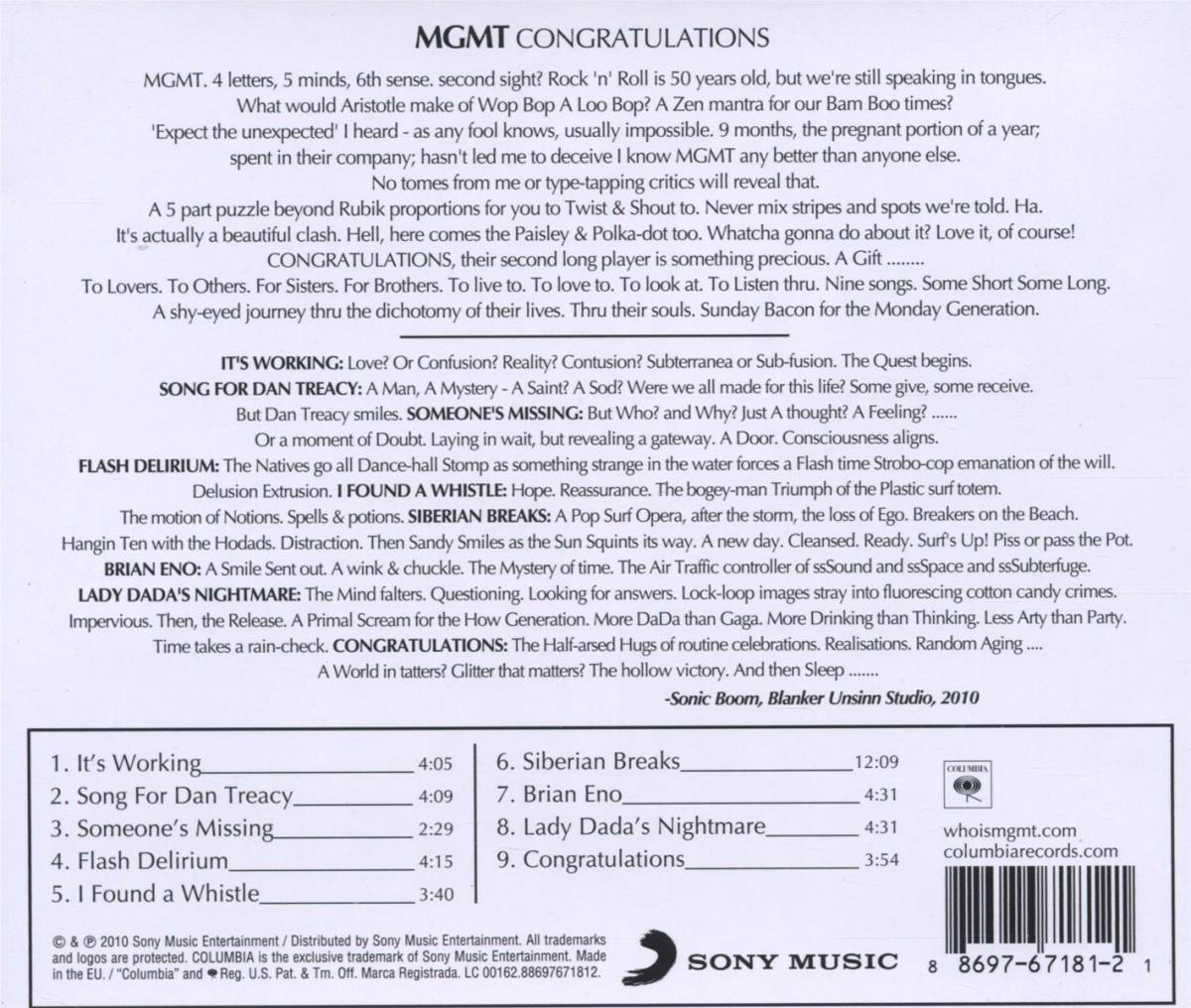 Congratulations, MGMT | CD (album) | Muziek | bol.com