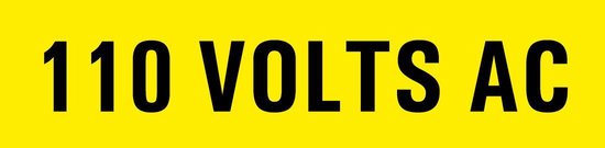 110 volts AC sticker 120 x 30 mm | bol.com