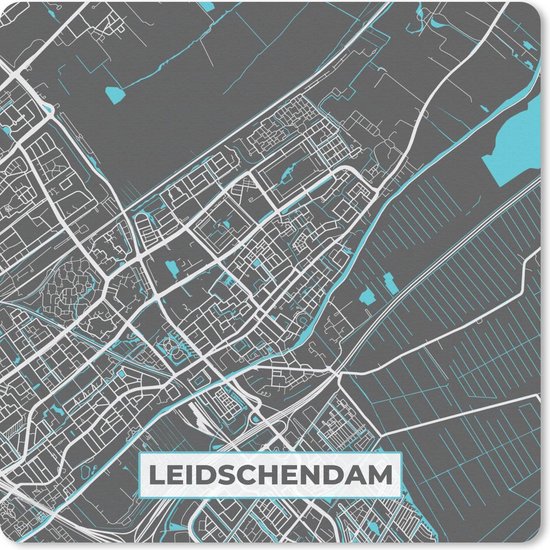 Stadskaart - Leidschendam - Grijs - Blauw - Plattegrond | bol.com