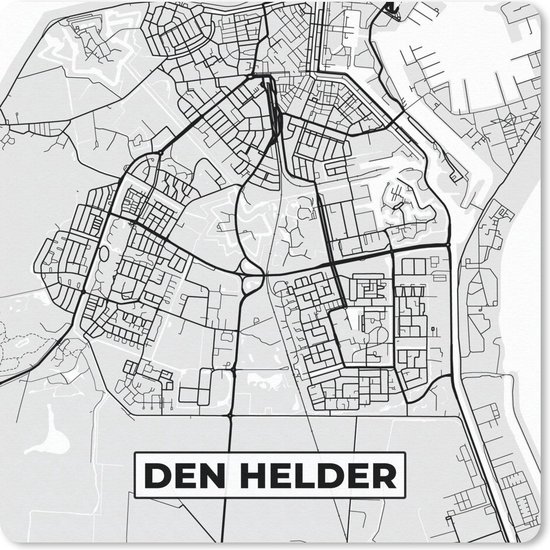 Stadskaart - Den Helder - Grijs - Wit - Plattegrond | bol.com
