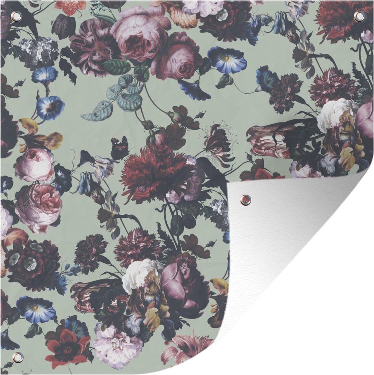 Posters de jardin Fleurs - Roses - Vert - 50x50 cm - Toile de jardin ...