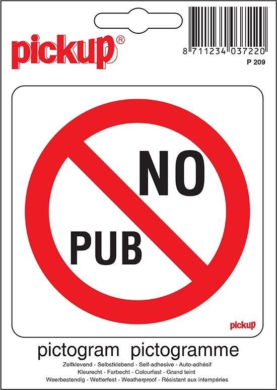 Pickup Pictogram 10x10 cm - No pub | bol