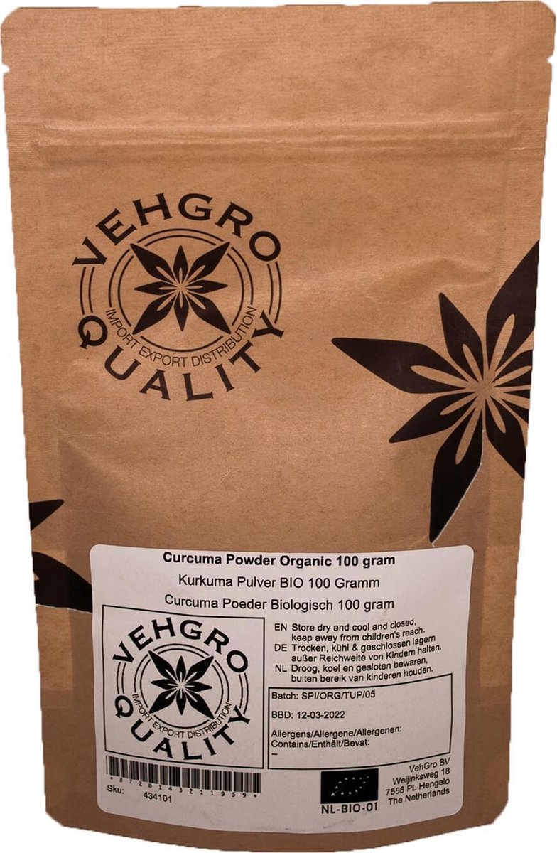 Kurkuma Poeder - 100 gram - Holyflavours - Biologisch | bol.com