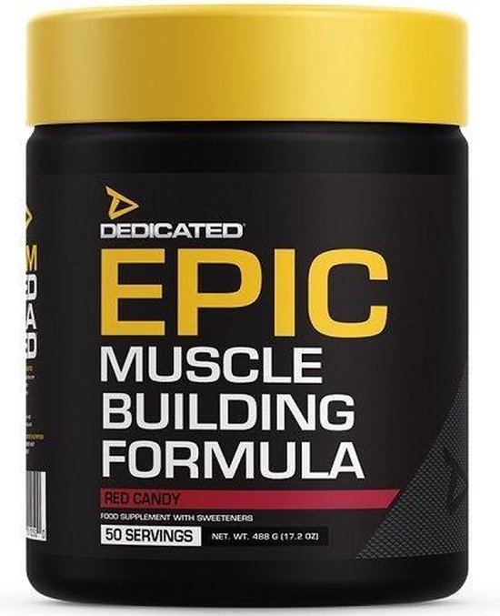 Dedicated Nutrition EPIC Pre-Workout - Zonder Cafeïne - Candy - 488 ...