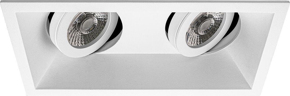 Led Spot Set Pragmi Zano Pro Gu10 Fitting Inbouw Rechthoek Dubbel