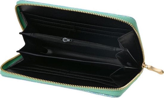 Melady Portemonnee 19x10 cm Turquoise Kunststof Rechthoek | bol