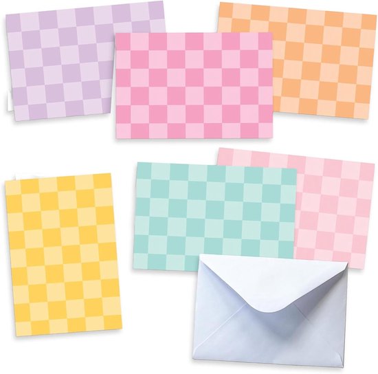 24 blanco kaarten om zelf te ontwerpen 6x4 - Set groetenkaarten in ...