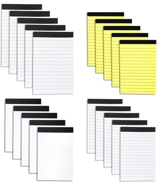 Kleine Notitieblokken en Memo Pads - 20 Stuks 4 x 6 inch en 5 x 3 inch ...