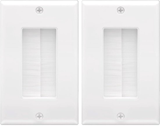 Brush Wall Plate, 1 Pack Cable Entry Cover, Wall Cable Cover, Brush ...