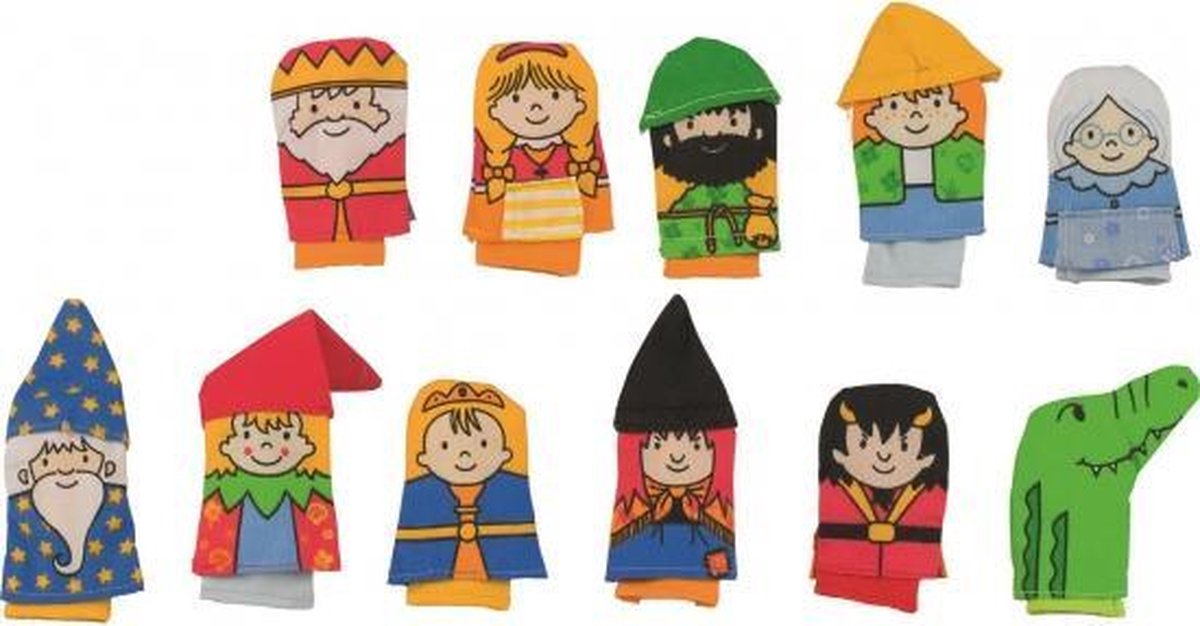 Vingerpop sprookjesfiguren set 11 stuks | bol.