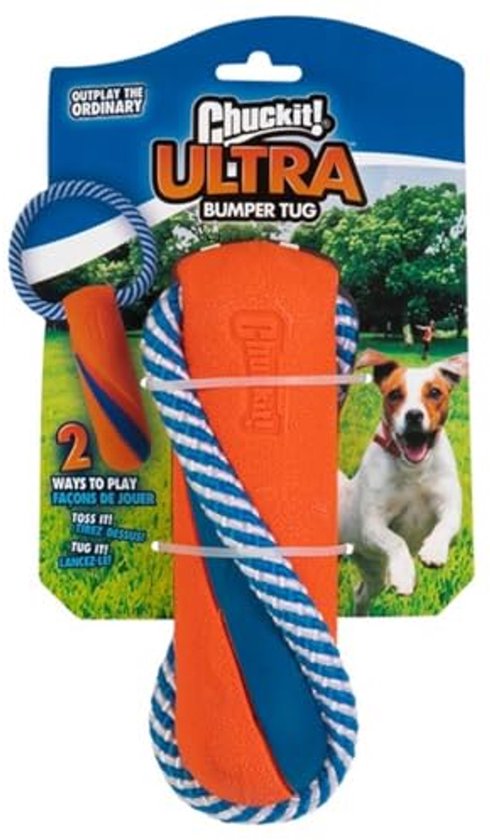 Chuckit! Ultra Bumper Tug Hond Speelgoed Touw en Rubber Fetch Toy Tug ...
