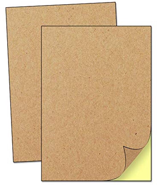 Kraft papier A4 stickers | Zelfklevend voor afdrukken met laser/inkjet ...