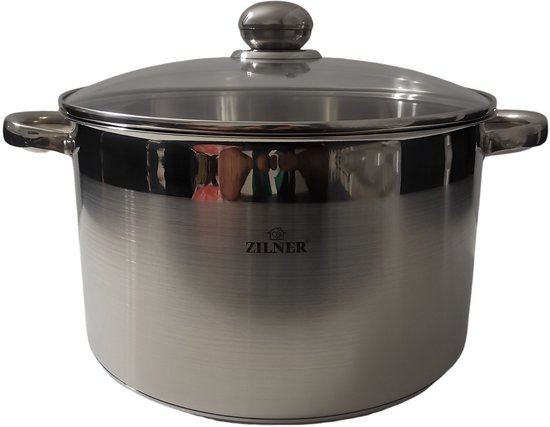 Zilner RVS Pan met Deksel 28cm 10.2L - Geschikt voor Inductie | bol