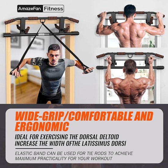 Ergonomische trekstang - ideaal voor spiertraining - 1 stuk | bol