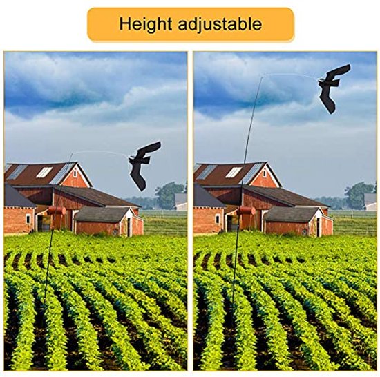 Scarecrow kite with telescopic rod, scarecrow with 5 m telescopic rod ...