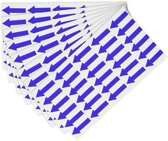 Pack of 15 Small Arrow Stickers, 1.2 x 0.5 PVC Adhesive Labels for Flow ...