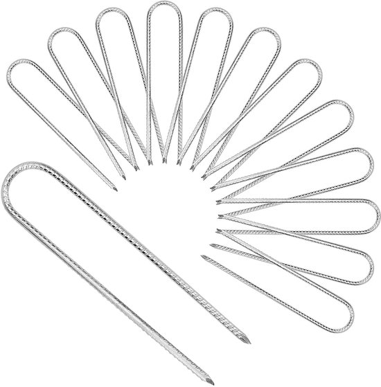 12 Inch Rebar Stakes - 12pcs U-shaped Rebar Pegs - Trampoline Pegs voor ...
