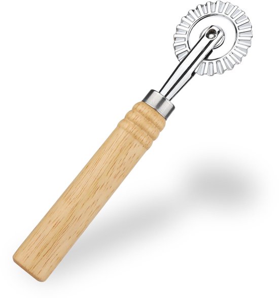 Pastry Cutting Wheel, Pasta Cutting Wheel with Wooden Handle Ravioli ...