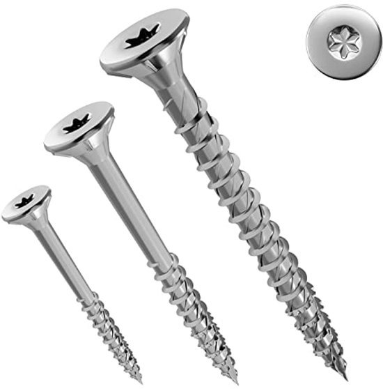 Premium Houtschroeven 4,5 x 40 mm Torx 20 - 500 Stuks - Verzinkt met ...