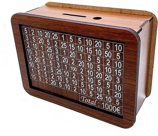 Houten Spaarpot Met Pen - Herbruikbare Spaarbox Voor Eenvoudig Geld ...
