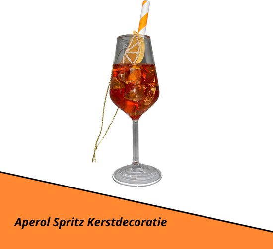 HD COLLECTION - Aperol Spritz Kerstdecoratie van Echt Glas - Luxe ...
