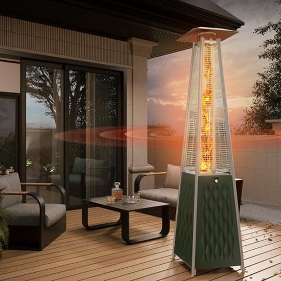 Pyramid Terrasverwarmer 48000 BTU Groen voor Buiten | bol