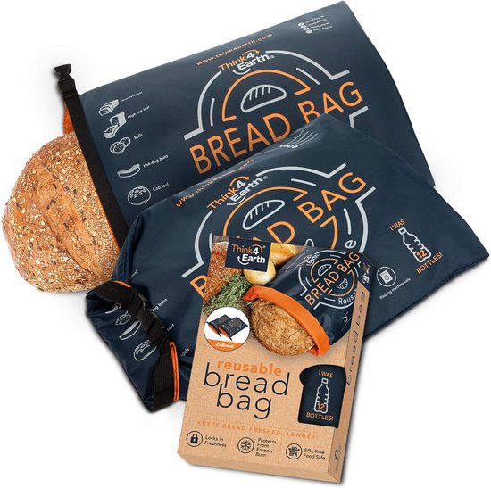 Herbruikbare Broodzak voor Zelfgebakken Brood - Groot Formaat & Dubbele ...