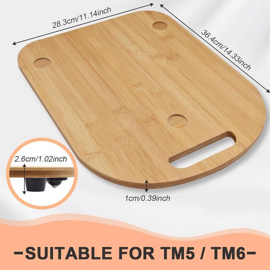 Verrijdbaar Bamboe Schneideplank voor Thermomix TM6 TM5 - Eenvoudig ...