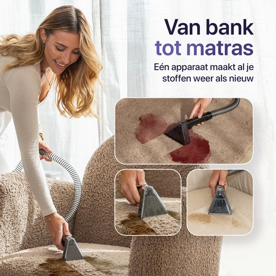 LUMAN Tapijtreiniger - Verwarmingsfunctie - Zelfreinigend - Bekleding ...