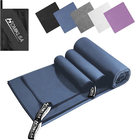 Microvezel handdoek set van 3 - sneldrogend voor sport, fitness en ...