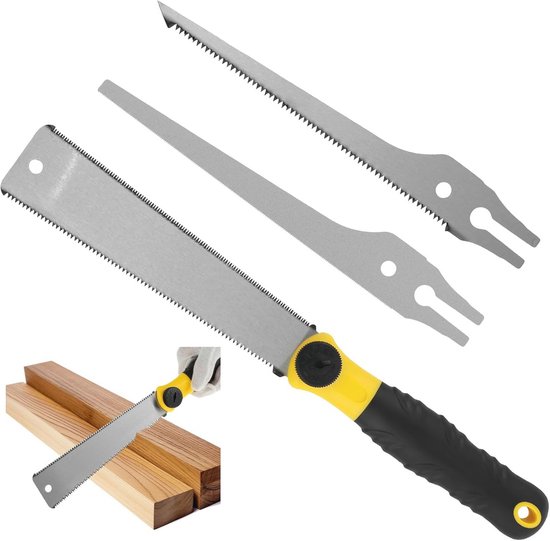 8 Inch Handzaag Set met 3 Vervangbare Bladen voor Houtbewerking | bol