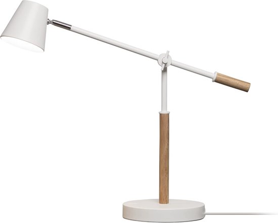 Dimbare Scandinavische LED bureaulamp met Hout | bol