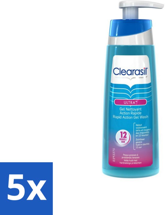 Clearasil Ultra Rapid Action Wasgel 200 ml - Bulkverpakking - 5 stuks | bol