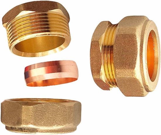 Allecta - Messing Stopkap Compressie Fitting voor Koperen Pijp (25mm ...