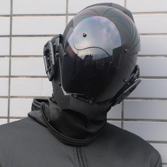 Punk Gothic Helm Masker voor Sci-Fi Halloween Cosplay en Muziek ...