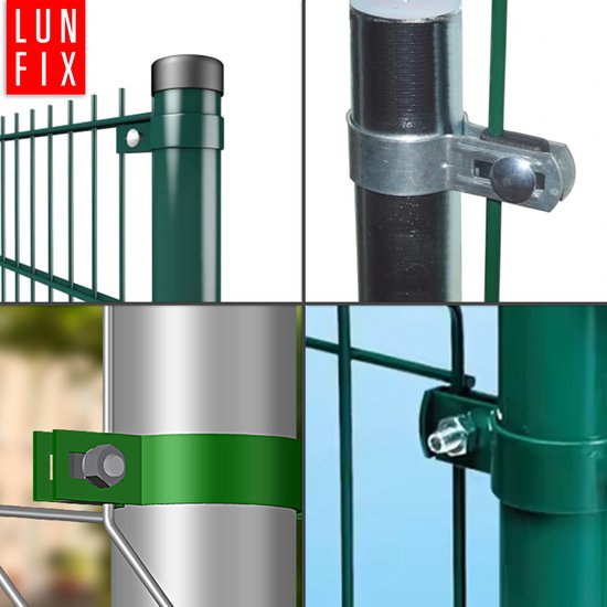 LUN FIX - Rond einde 42 mm - Groen - Streben- en Zaunschelle ...