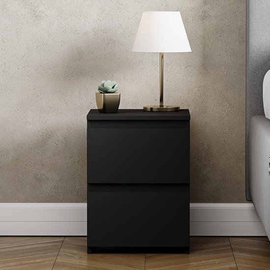 2 lade nachtkastje kist (zwart) 29,5D x 29,5B x 40H centimeter | bol