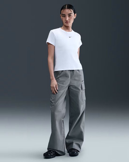 NIKE - sportswear women's tight ribbe - Sportbroek dames - Wit | bol