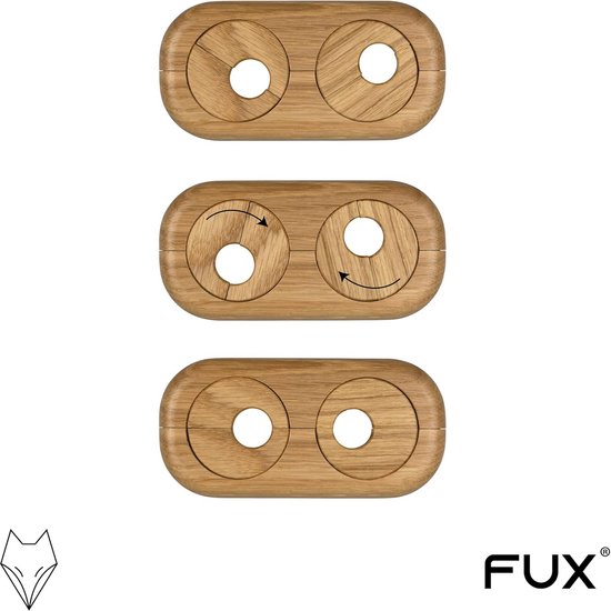 3x Dubbele Radiatorbuis Rozetten in Echt Hout - Verschillende ...