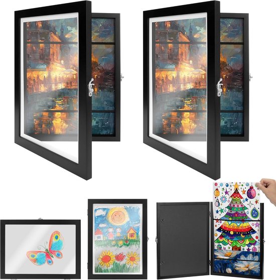 Houten fotolijst set van 2 - A4 lijsten voor kindertekeningen ...