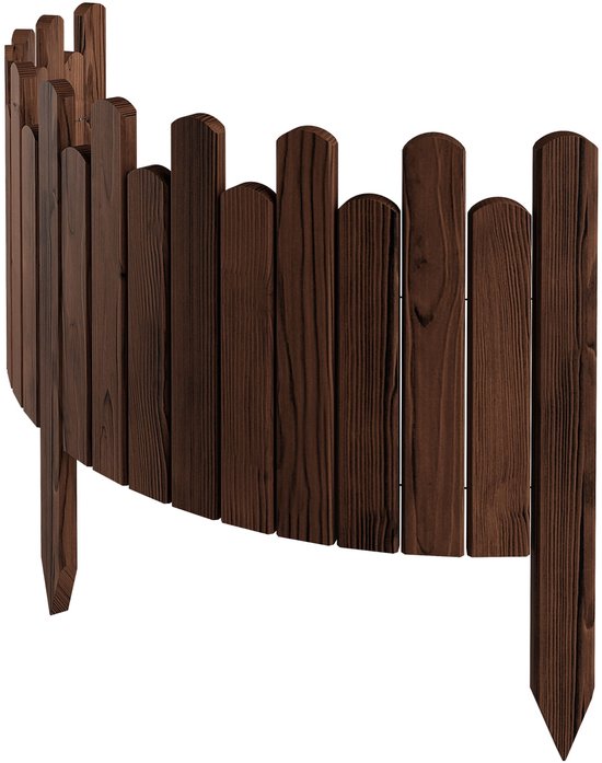 Floranica Flexibele Borderrand Gazonrand Perkrand 1 m x 30 cm Bruin ...