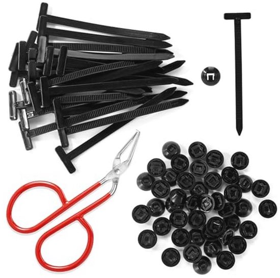 100 Stuks Universele Kabelbinders van Nylon - Robuuste Zelfborgende ...