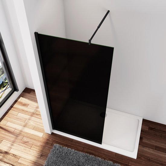 Aica Paroi de douche industrielle 120x200 cm - Verre trempé 10 mm NANO ...
