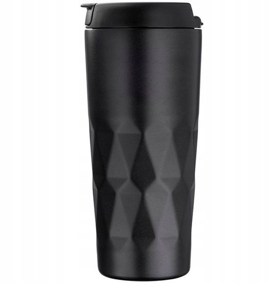 COMO Thermosbeker 500 ml - Zwart RVS | bol