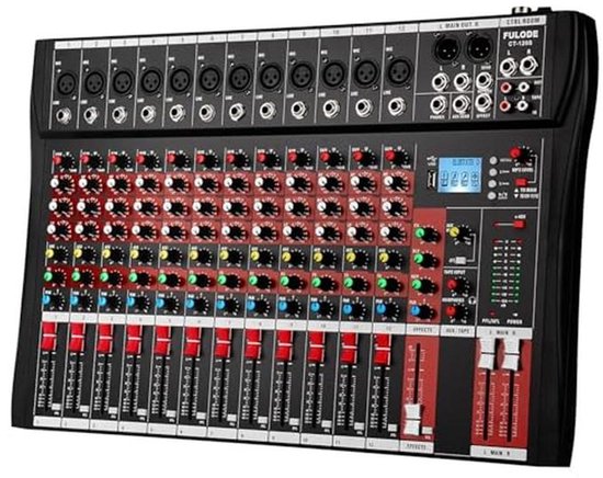 Professioneel 12-weg mengpaneel met 3-bands equalizer en Bluetooth | bol