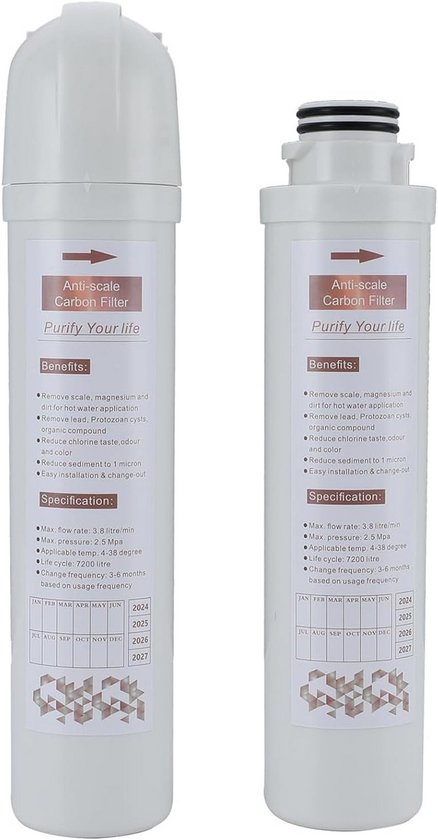 Kokend Water Tap Koolstoffilter Vervanging 2 Pack - Anti-Kalk en ...