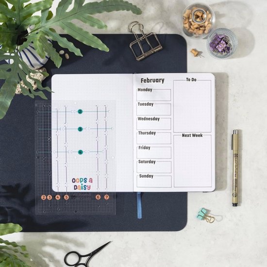 B5 Journal Raster Gids Sjabloon voor Bullet Journaling - Eenvoudige 5mm ...