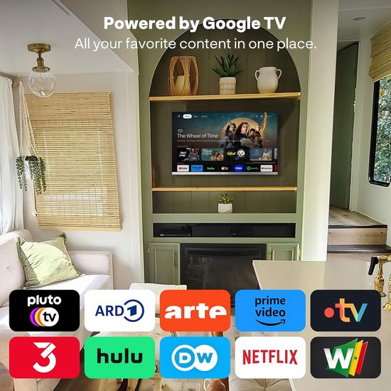 22 inch 12V Smart TV met DVD-speler - Full HD 1080P Google TV voor ...